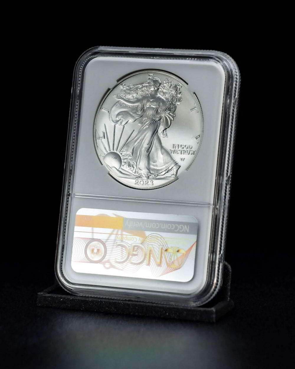 Silver Coin | $1 Eagle | 2023 | First Day of Issue Mint Error MS69 Reverse Struck Thru | Michael ...